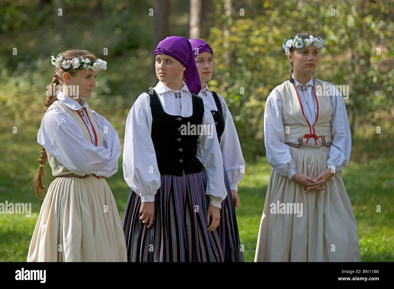 Latvia,Riga,Open Air Ethnographic Museum,latvian folklore Stock Photo ...