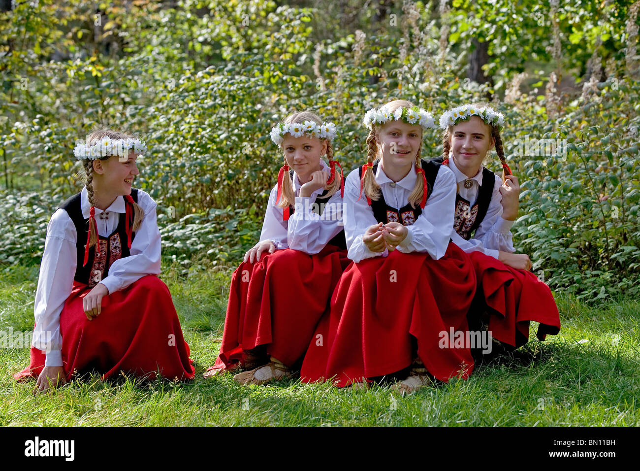 Latvia,Riga,Open Air Ethnographic Museum,latvian folklore Stock Photo ...