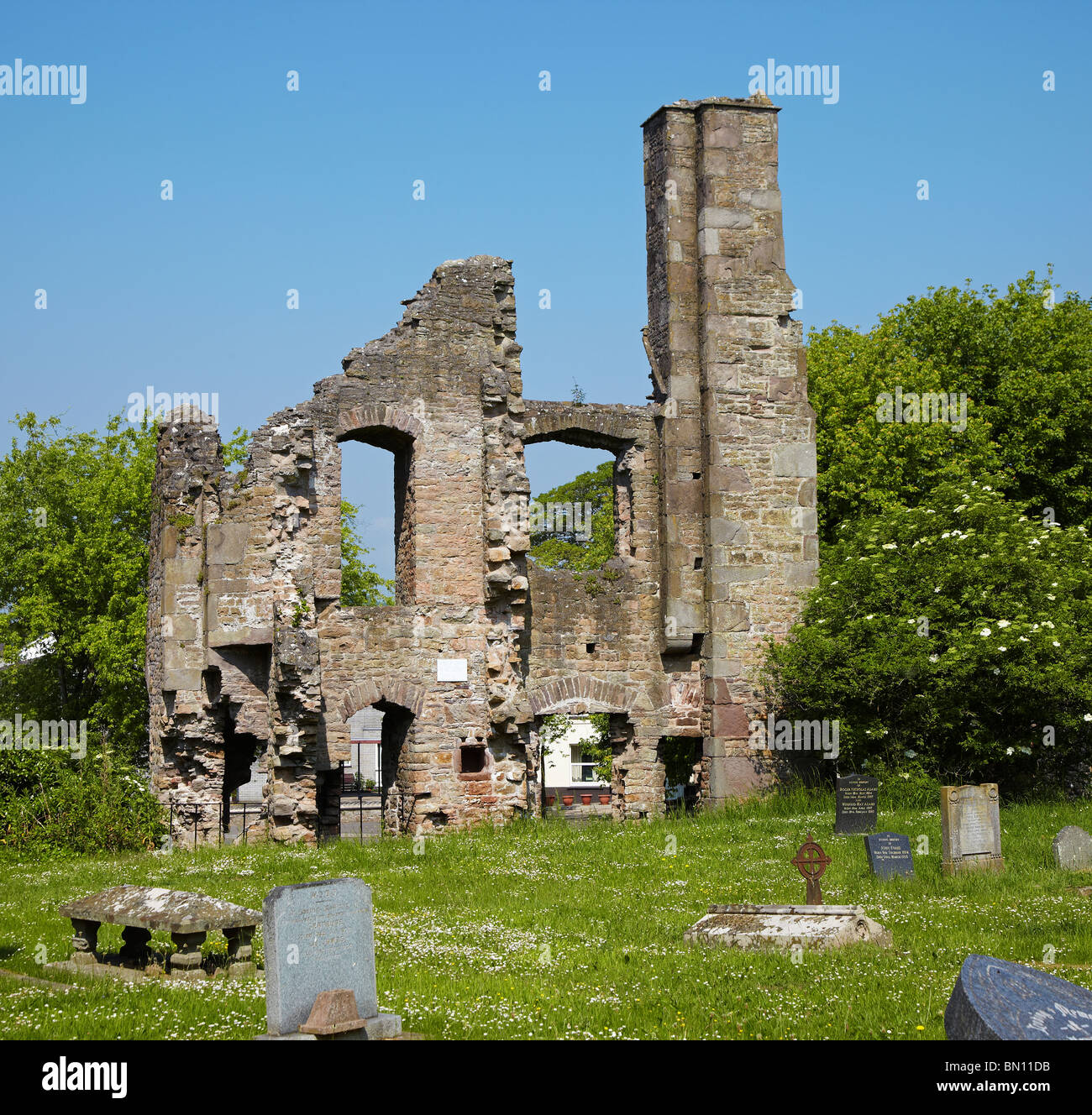 Magor wales ruins uk building historical old ruin hi-res stock ...