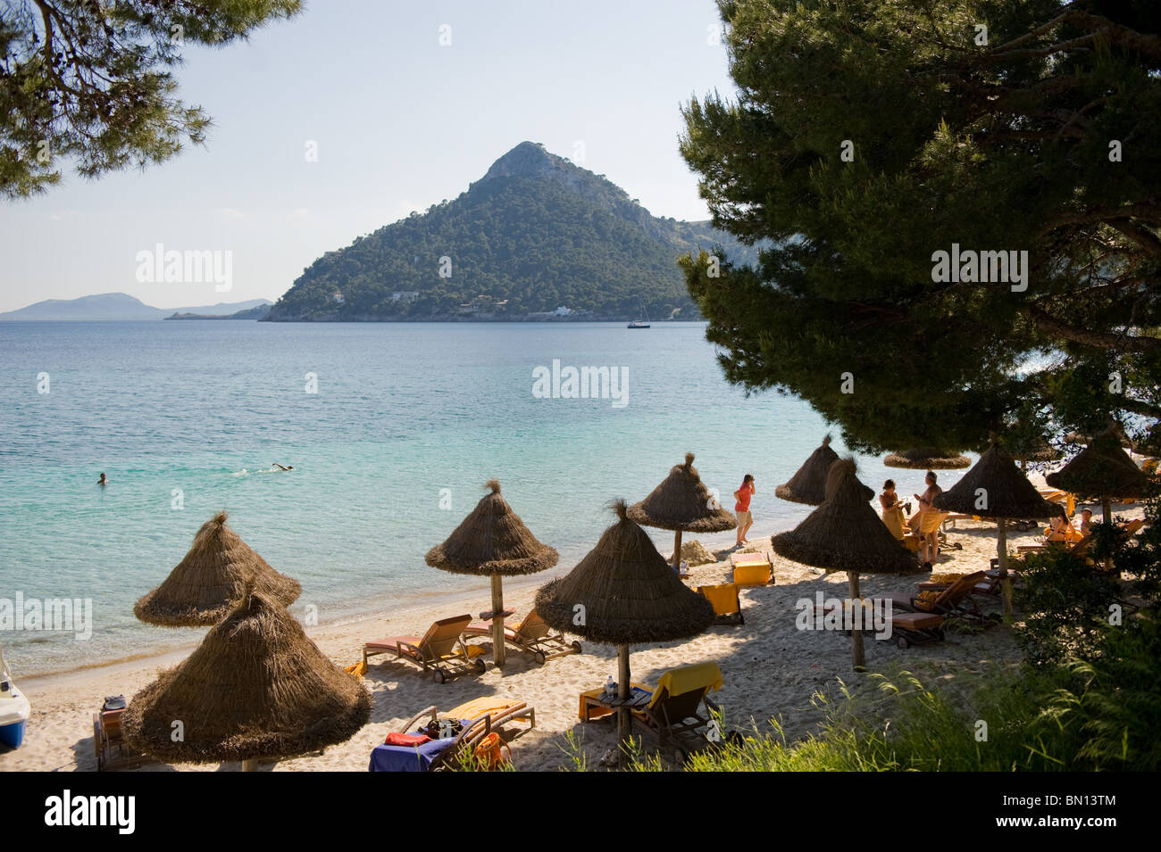 A view of the beach at Formentor, near Pollenca, Mallorca, Spain 2010 ...