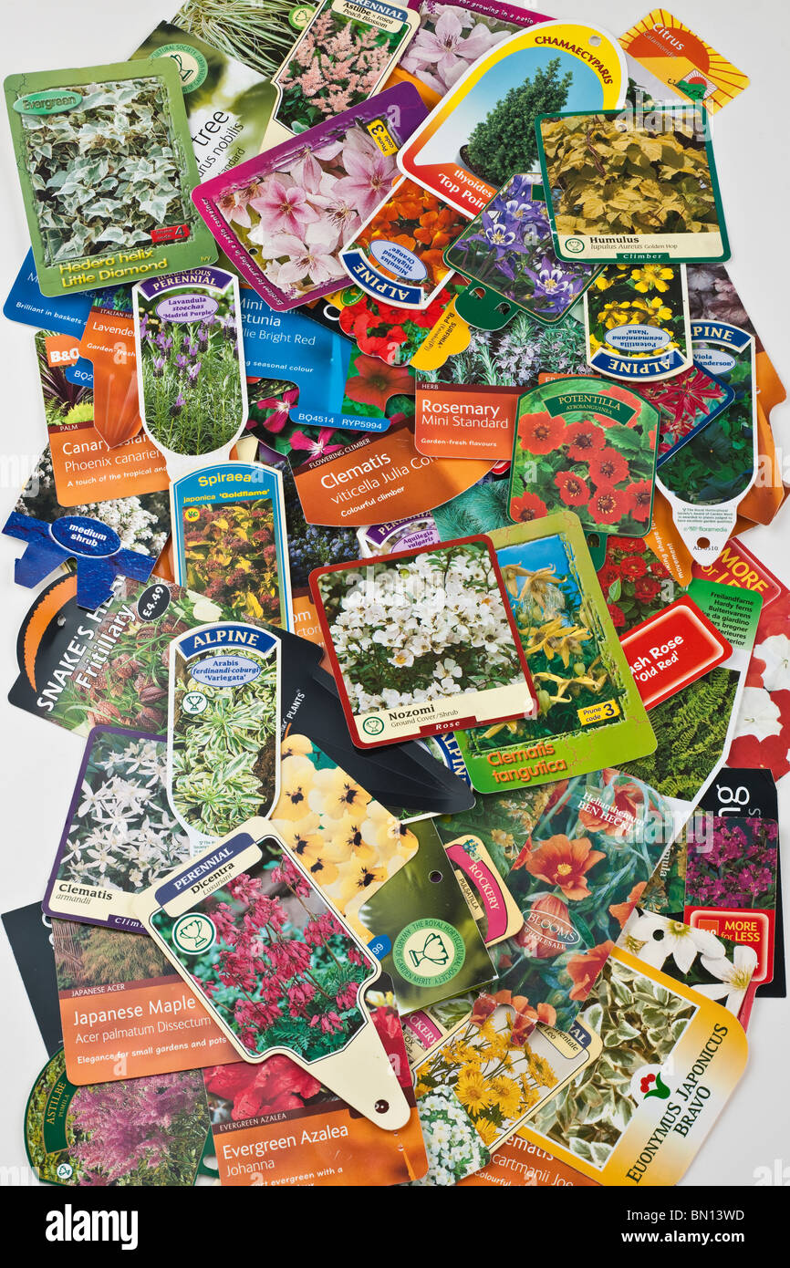 Plant labels hi-res stock photography and images - Alamy