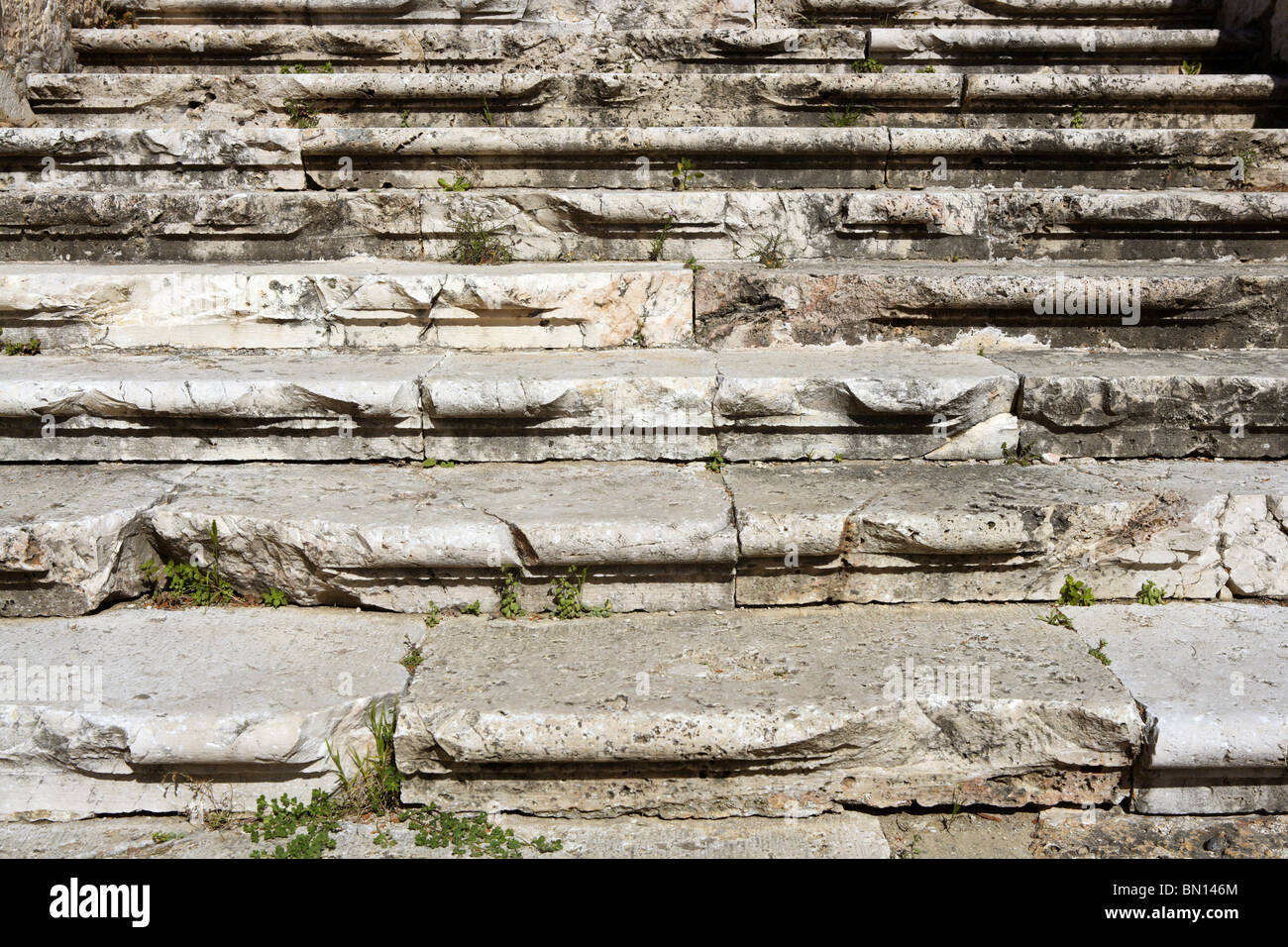 aged weathered ancient roman stairs castle stairway in Spain Stock ...