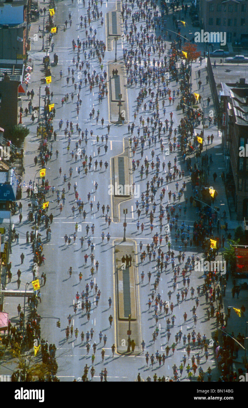 New york marathon aerial hi-res stock photography and images - Alamy