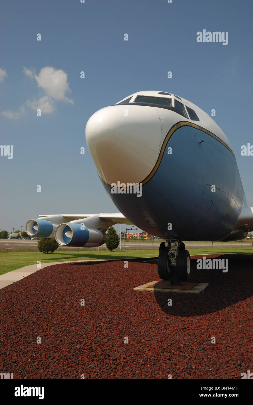 A Boeing C-135 'Stratolifter' transport aircraft on display at the ...