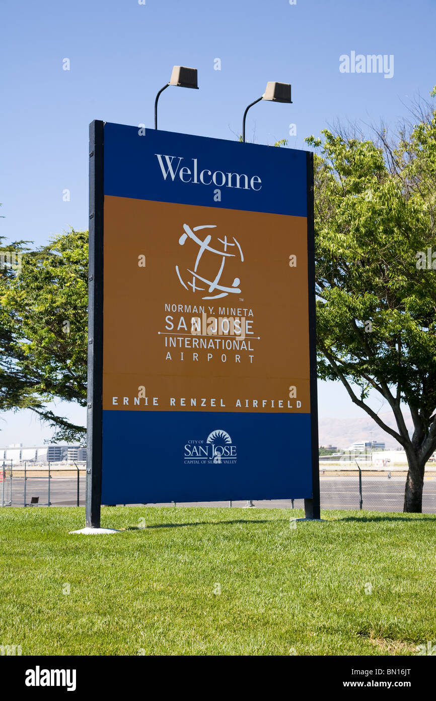 Welcome sign mineta san jose hi-res stock photography and images - Alamy