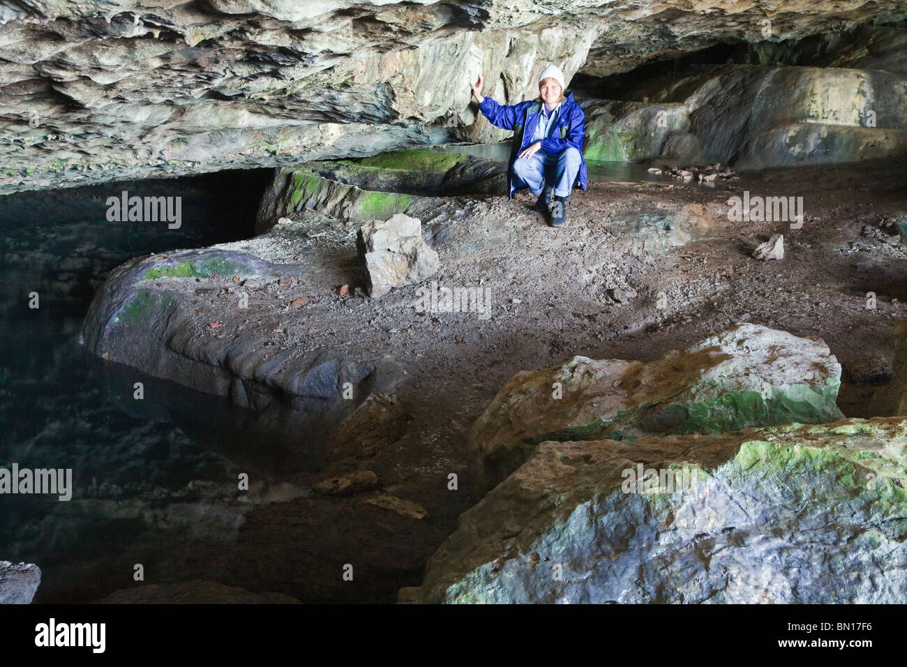 Puddle of water in cave hi-res stock photography and images - Alamy