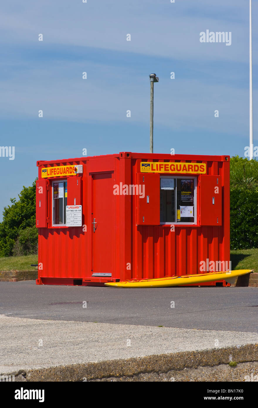 Lifeguards Hut Littlehampton West Sussex England Stock Photo - Alamy