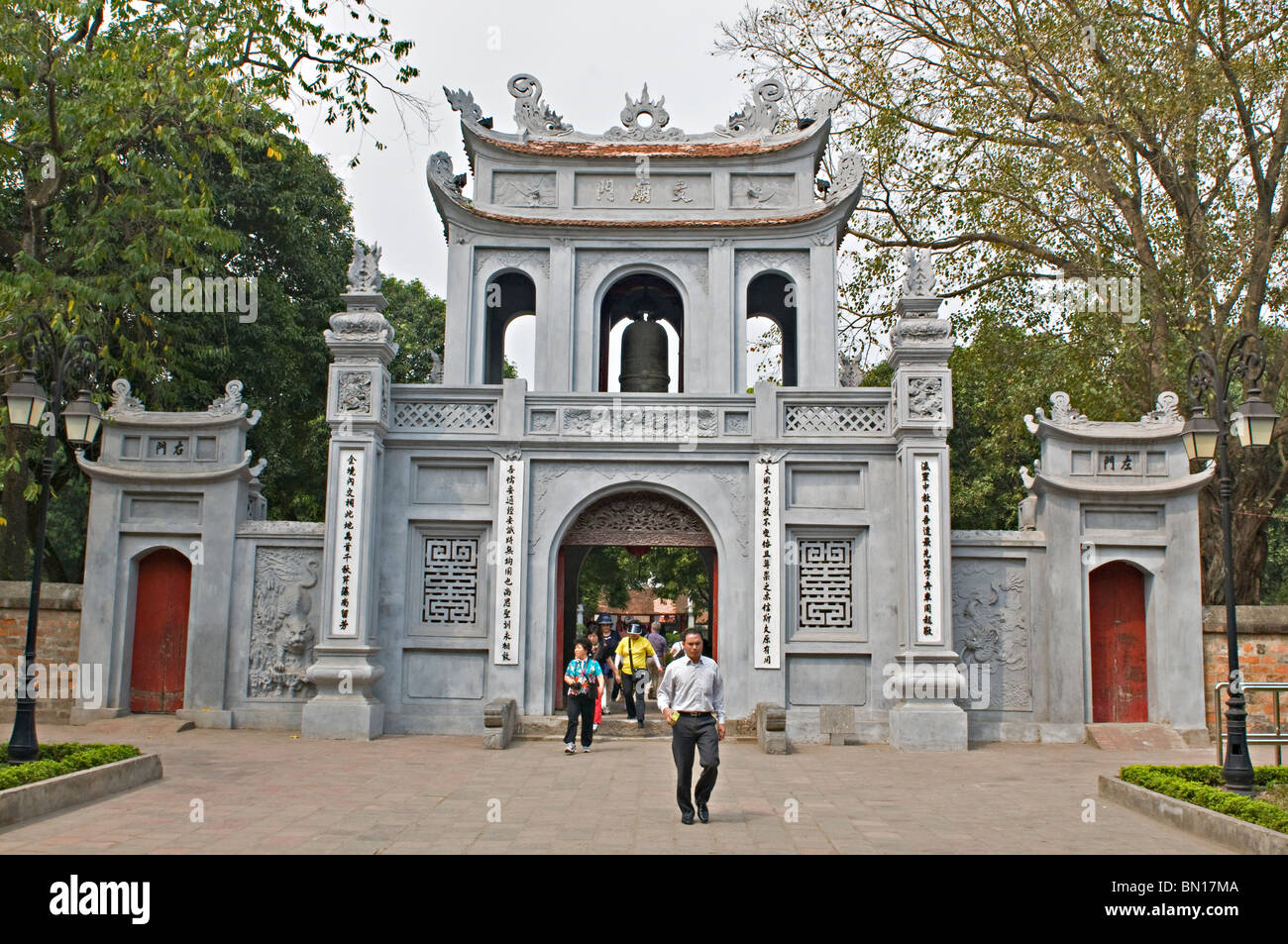 The main gate at the Van Mieu, the Temple of Literature, or Hanoi's ...