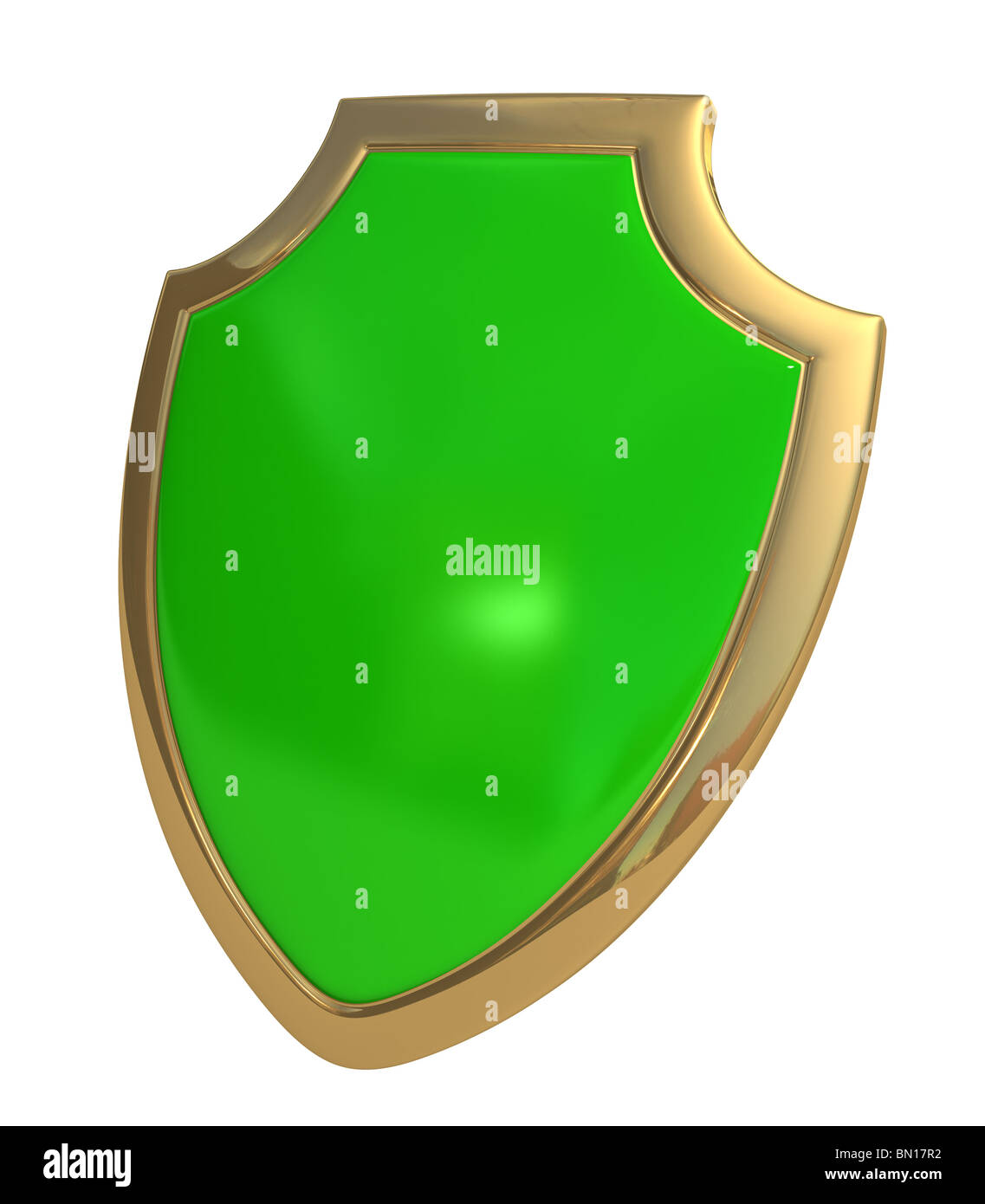 Three-dimensional model - a shield made of gold and enamel Stock Photo ...