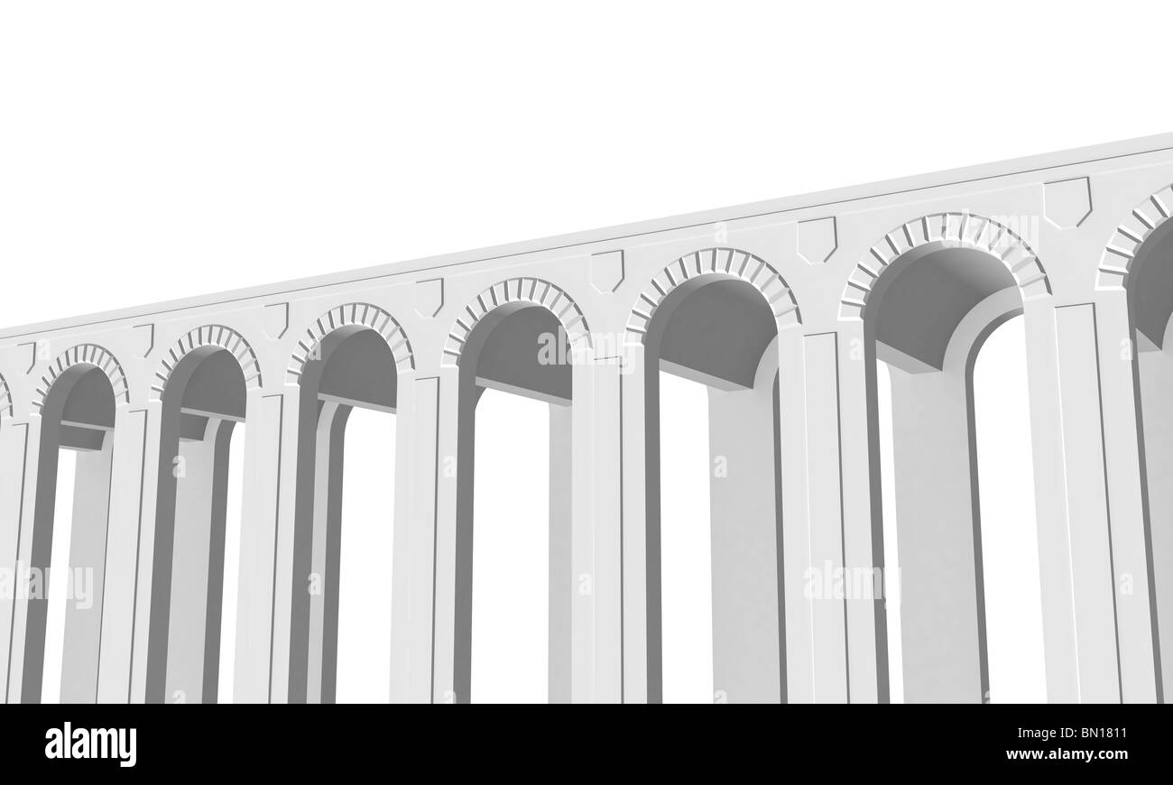 Three-dimensional model of the stone bridge - the simplified form Stock ...