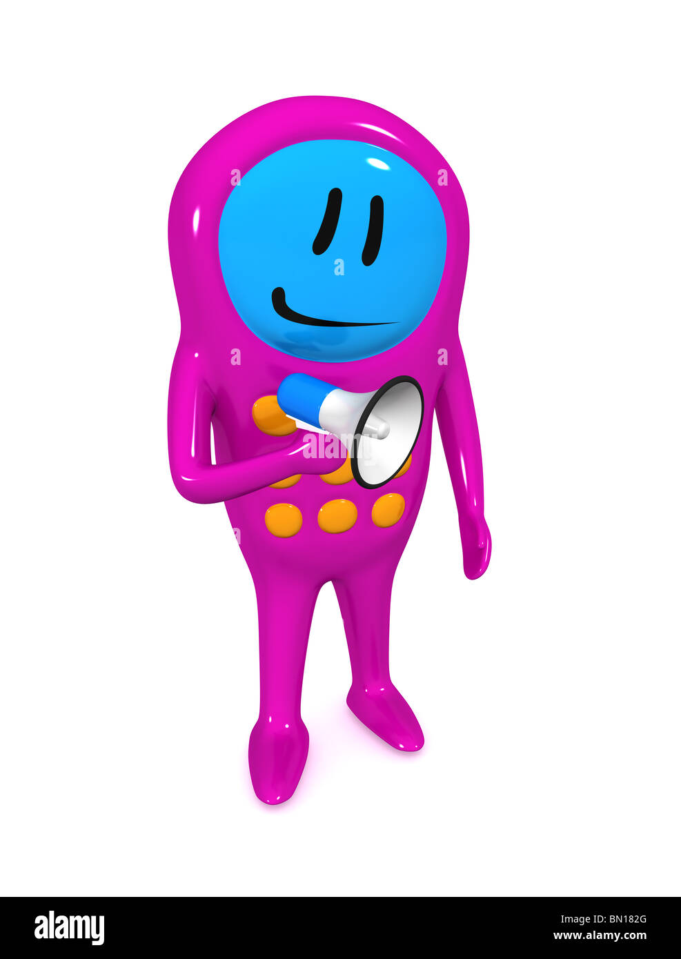 Three-dimensional model - a humanoid figure of the mobile phone with a ...