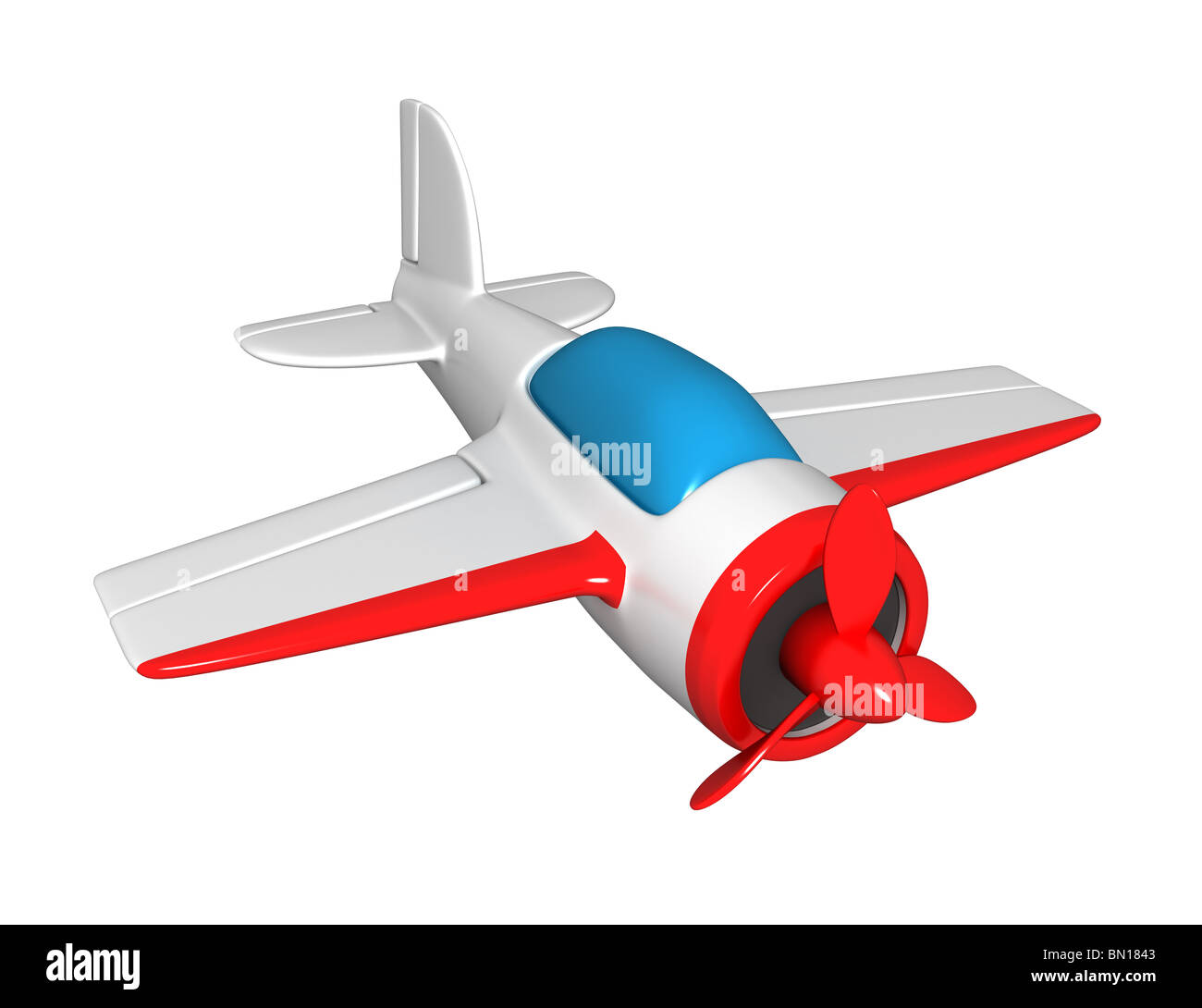 Three-dimensional model - the toy plane from plastic Stock Photo - Alamy