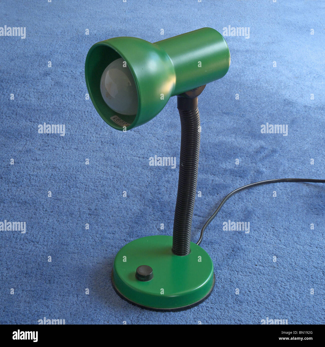 Green Adjustable Spot Lamp Close Up Stock Photo - Alamy