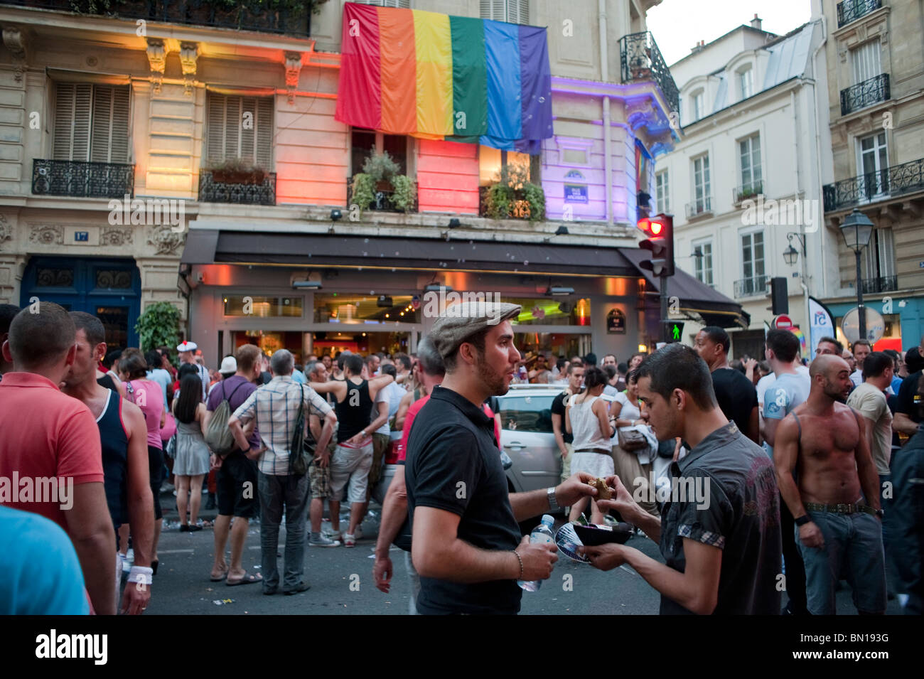 Paris, France, young people gathering bar, Celebrating (After LGTB Gay ...