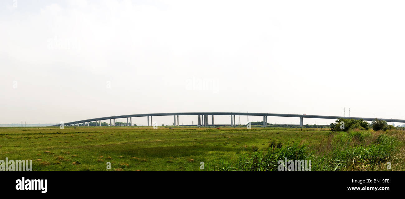 The new Isle of Sheppey bridge in Kent. Photo by Gordon Scammell Stock ...