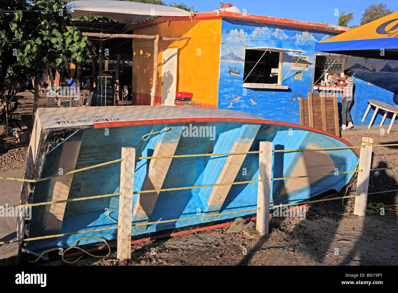 Fishing village, El Castillo, state Sinaloa, Mexico Stock Photo - Alamy