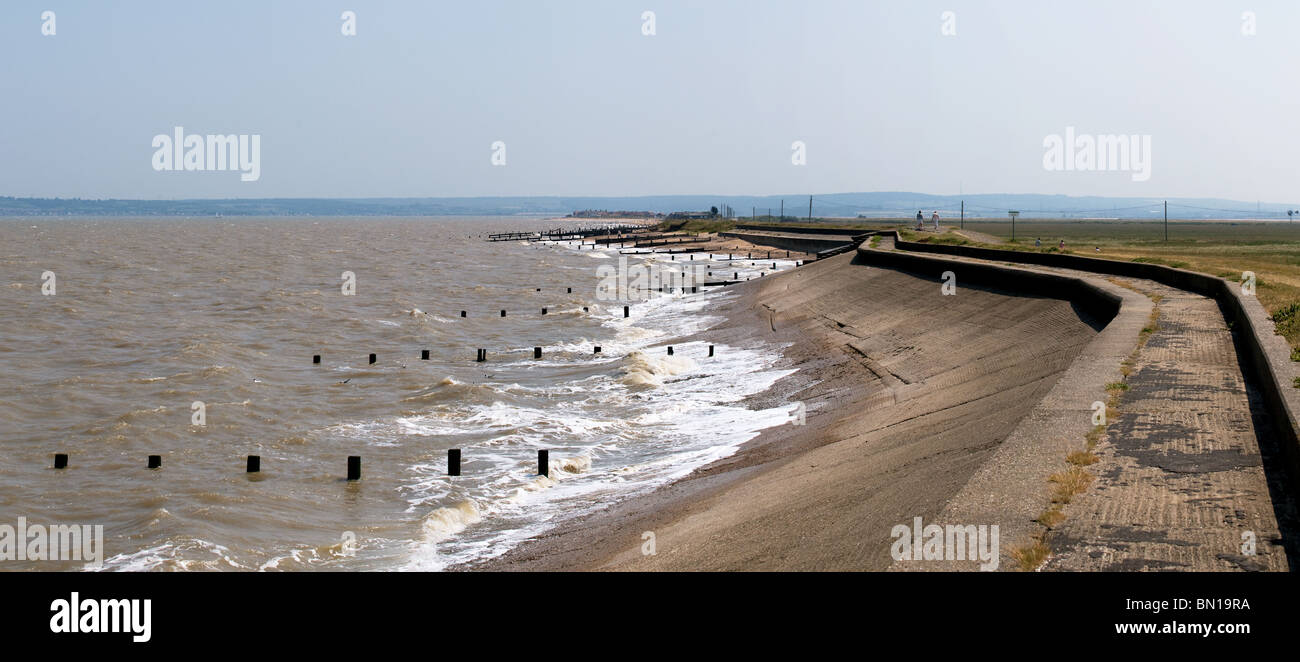 The sea wall at Leysdown on the Isle of Sheppey in Kent. Photo by ...