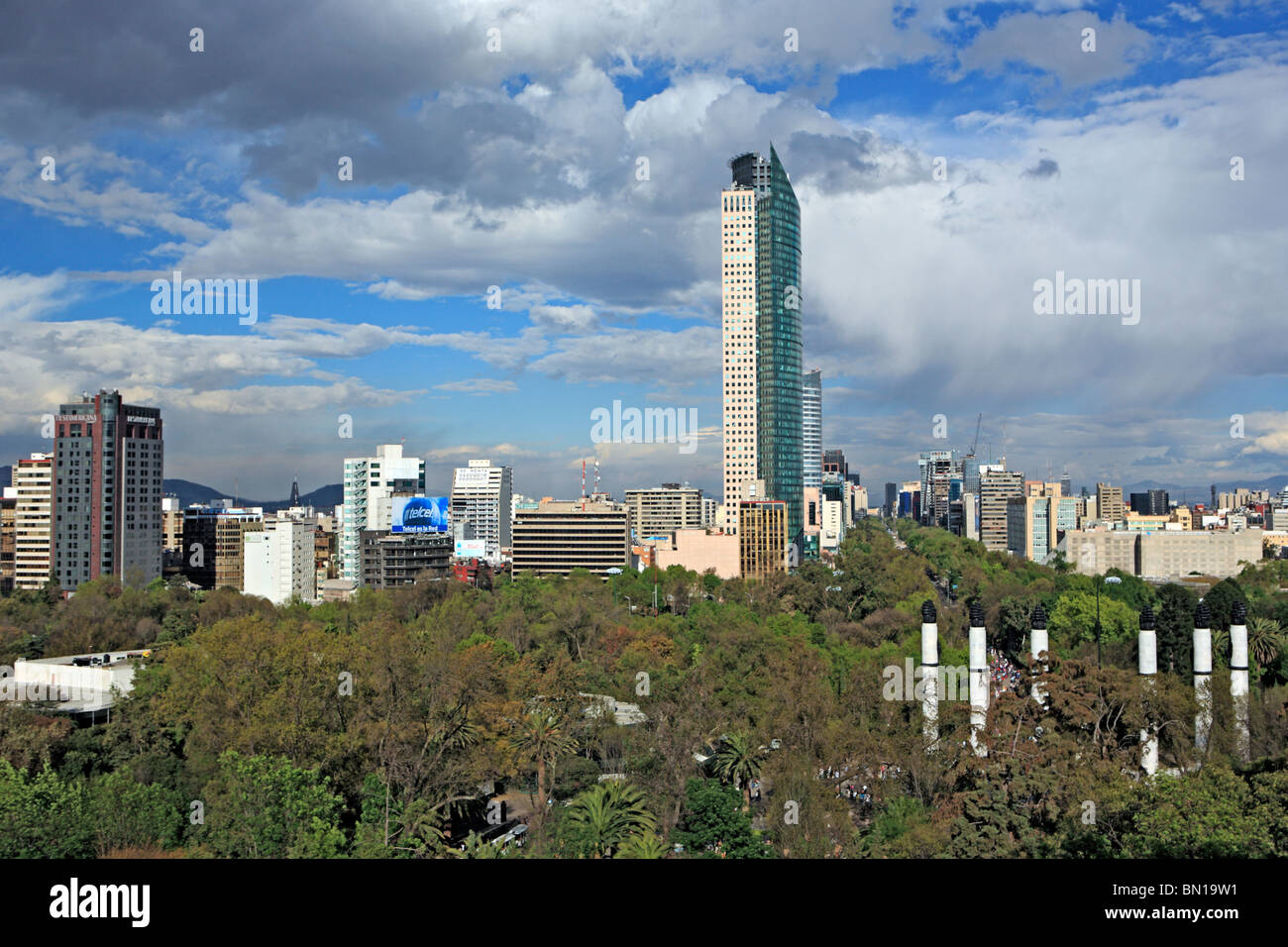 View from Chapultepec castle, Mexico City, Mexico Stock Photo - Alamy