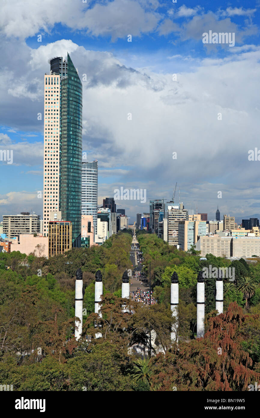 View from Chapultepec castle, Mexico City, Mexico Stock Photo - Alamy