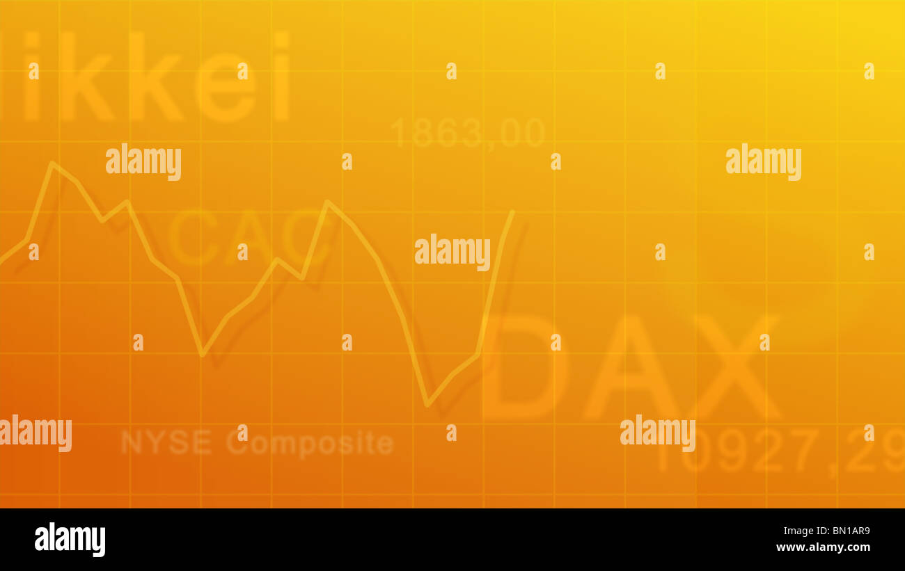 Abstract background - the abbreviation of stock indices and exchange rate diagram Stock Photo ...