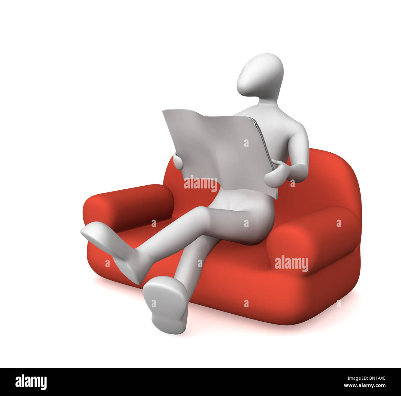 3d man newspaper hi-res stock photography and images - Alamy