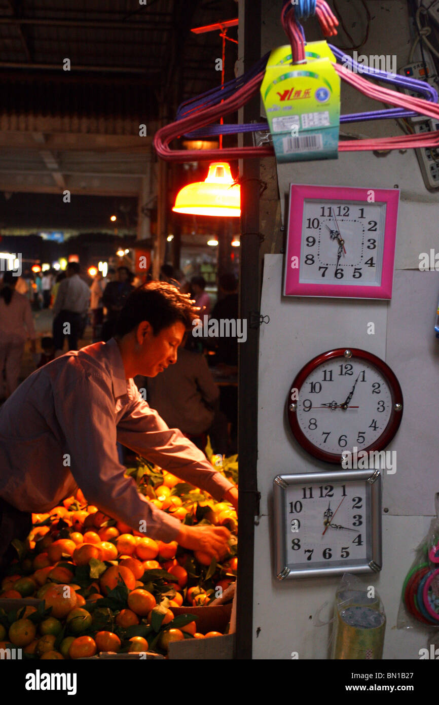 China, Shenzhen, The market and shops of the city Shenzhen are open ...