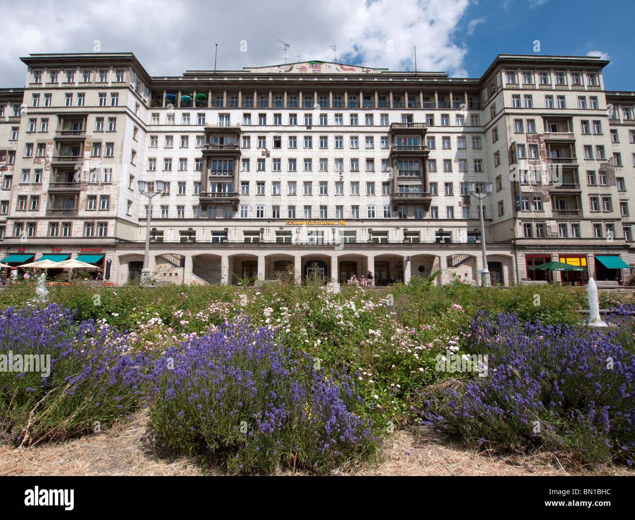 Large socialist era old apartment building on Karl Marx Allee in former ...