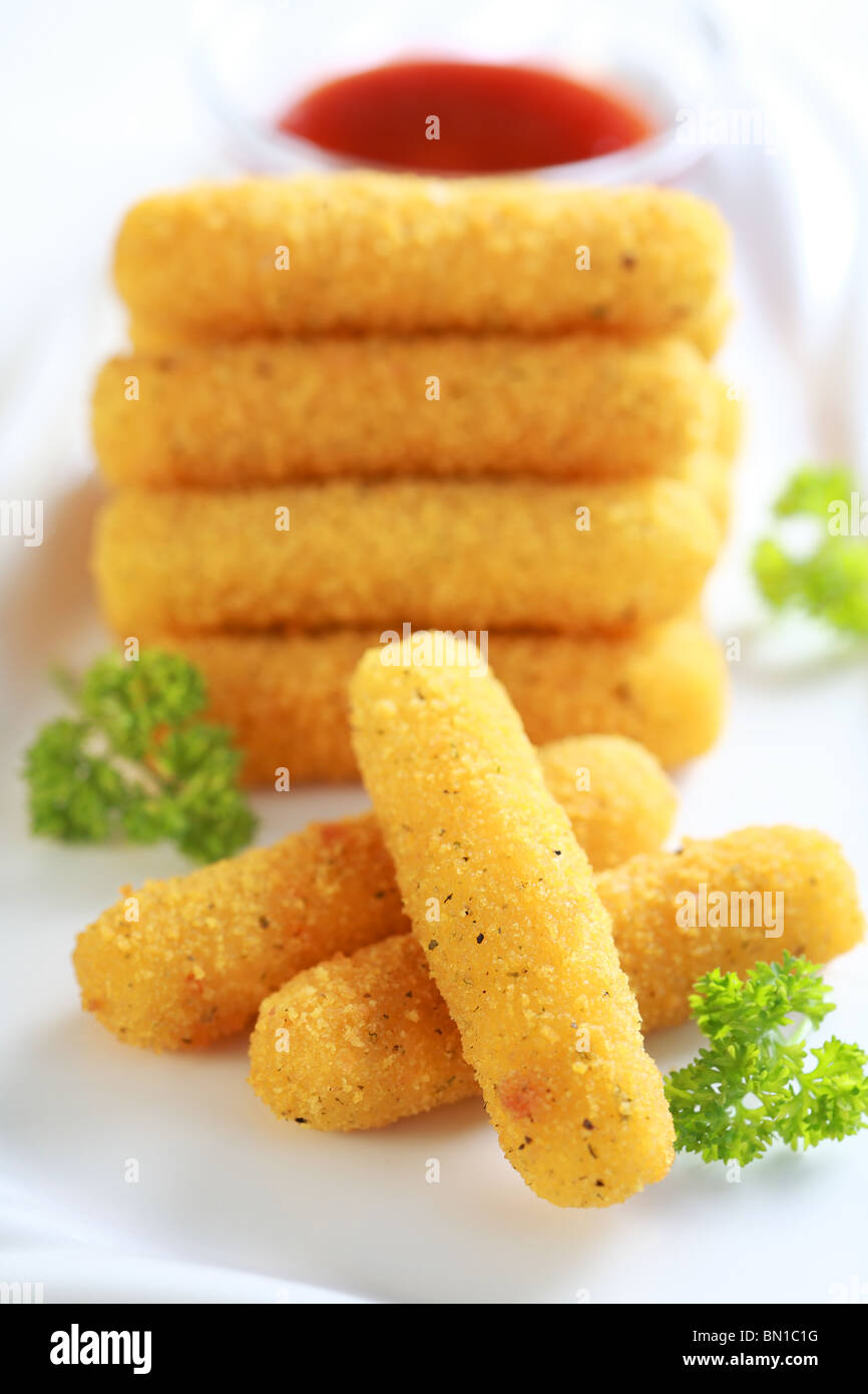 Mozzarella cheese sticks hi-res stock photography and images - Alamy