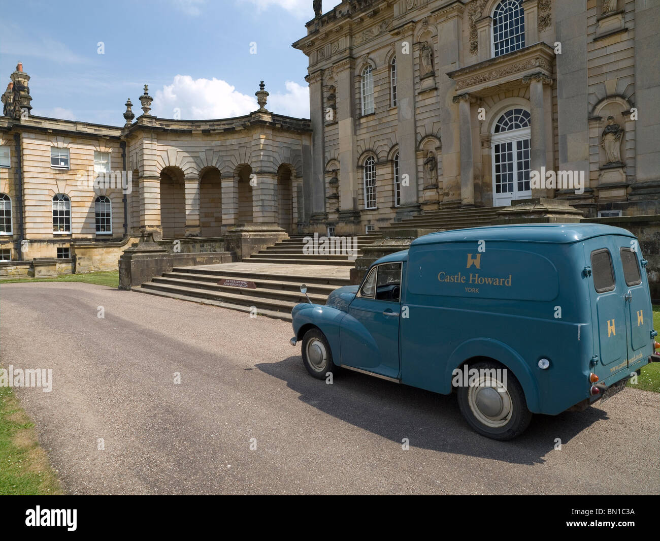 A Morris Minor Van some 40 years old still in service at Castle Howard ...