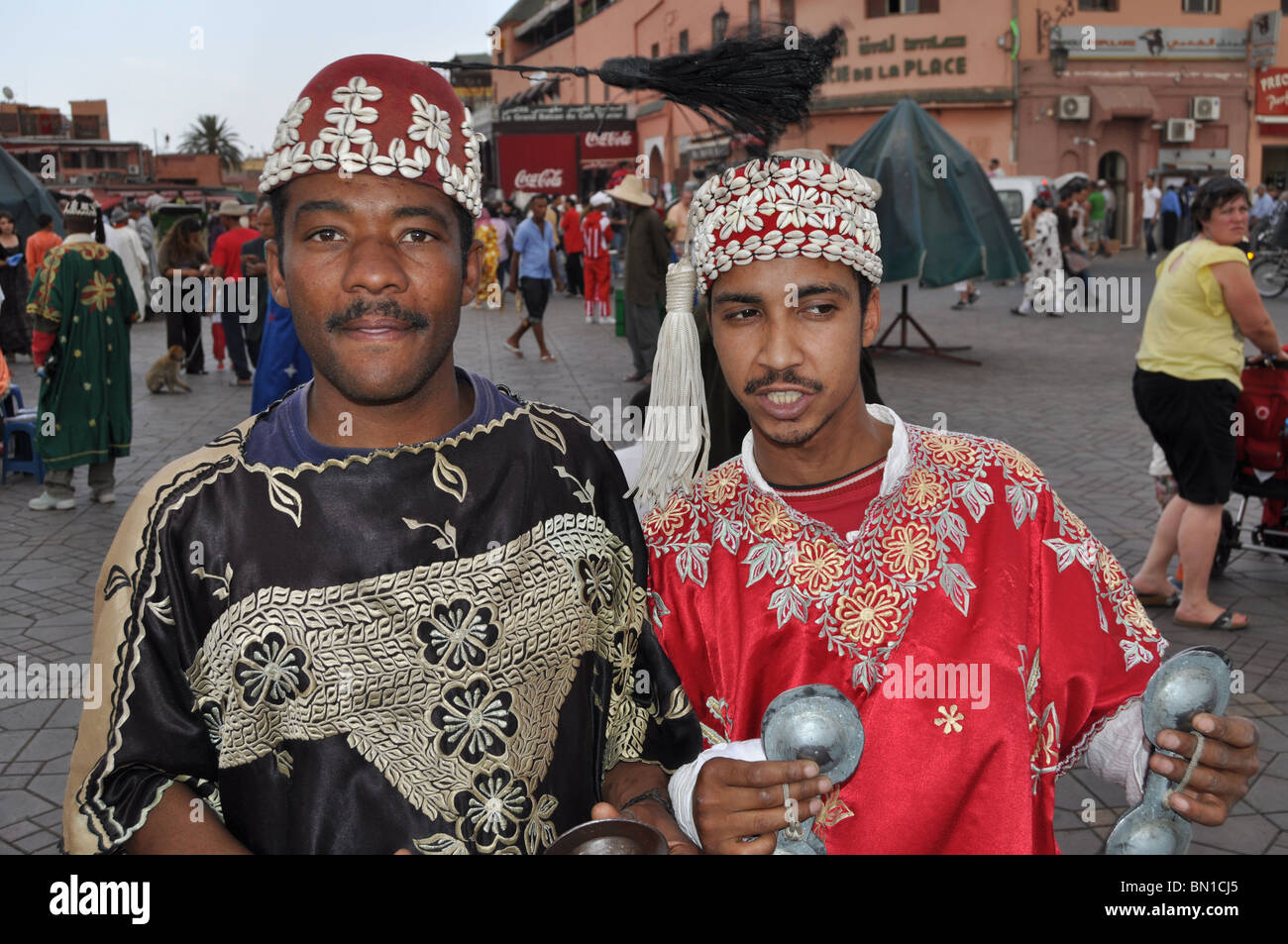 Berber musicians in Djemaa el-Fna Marrakesh Morocco Stock Photo - Alamy