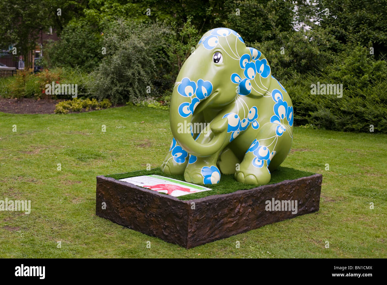 Elephant Parade model , Paddington Street Gardens, London, England, UK ...