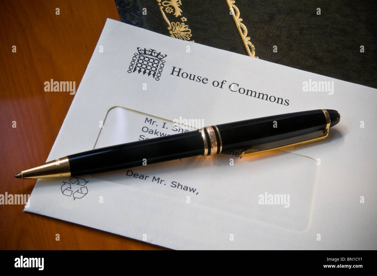 Official letter from House of Commons with Montblanc ballpoint pen on ...