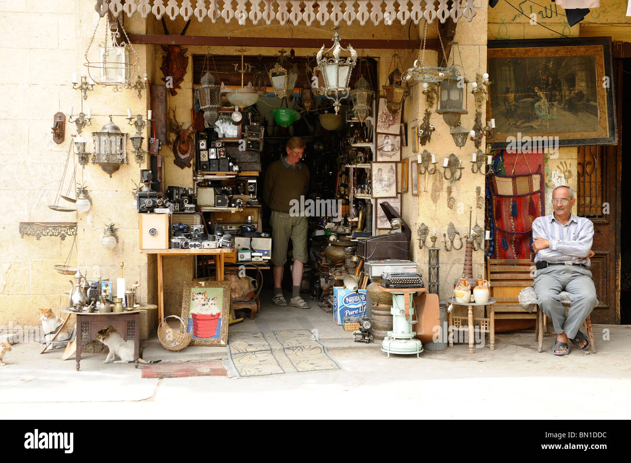 souvenir shop opposite the church of st george , coptic cairo, near old ...