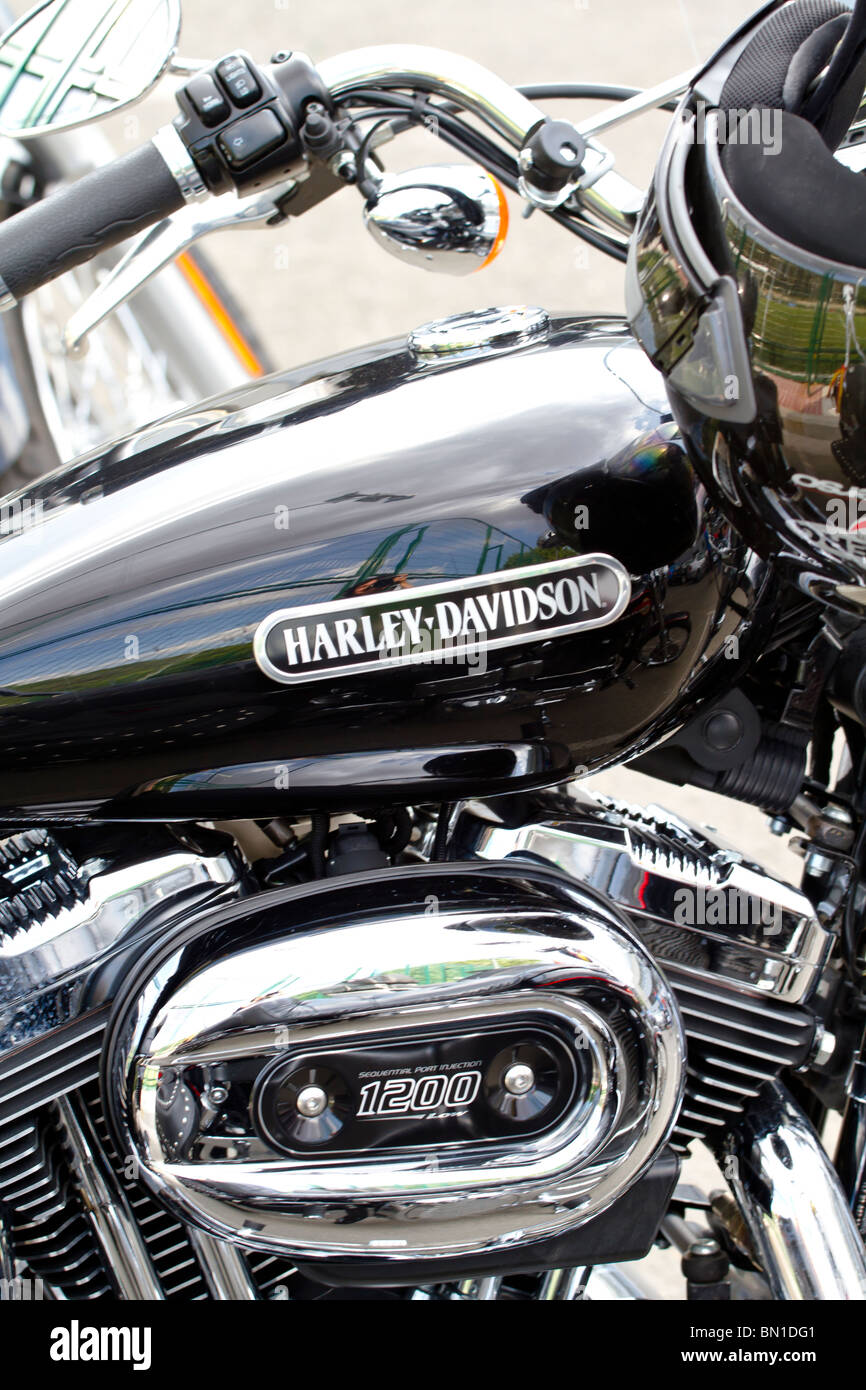 Side view of a custom motorcycle engine Stock Photo - Alamy