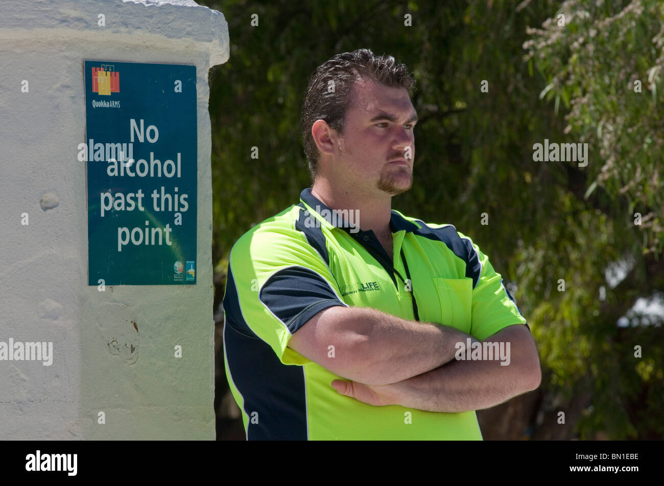 Security guard at hotel at the resort of Rottnest Island Western ...