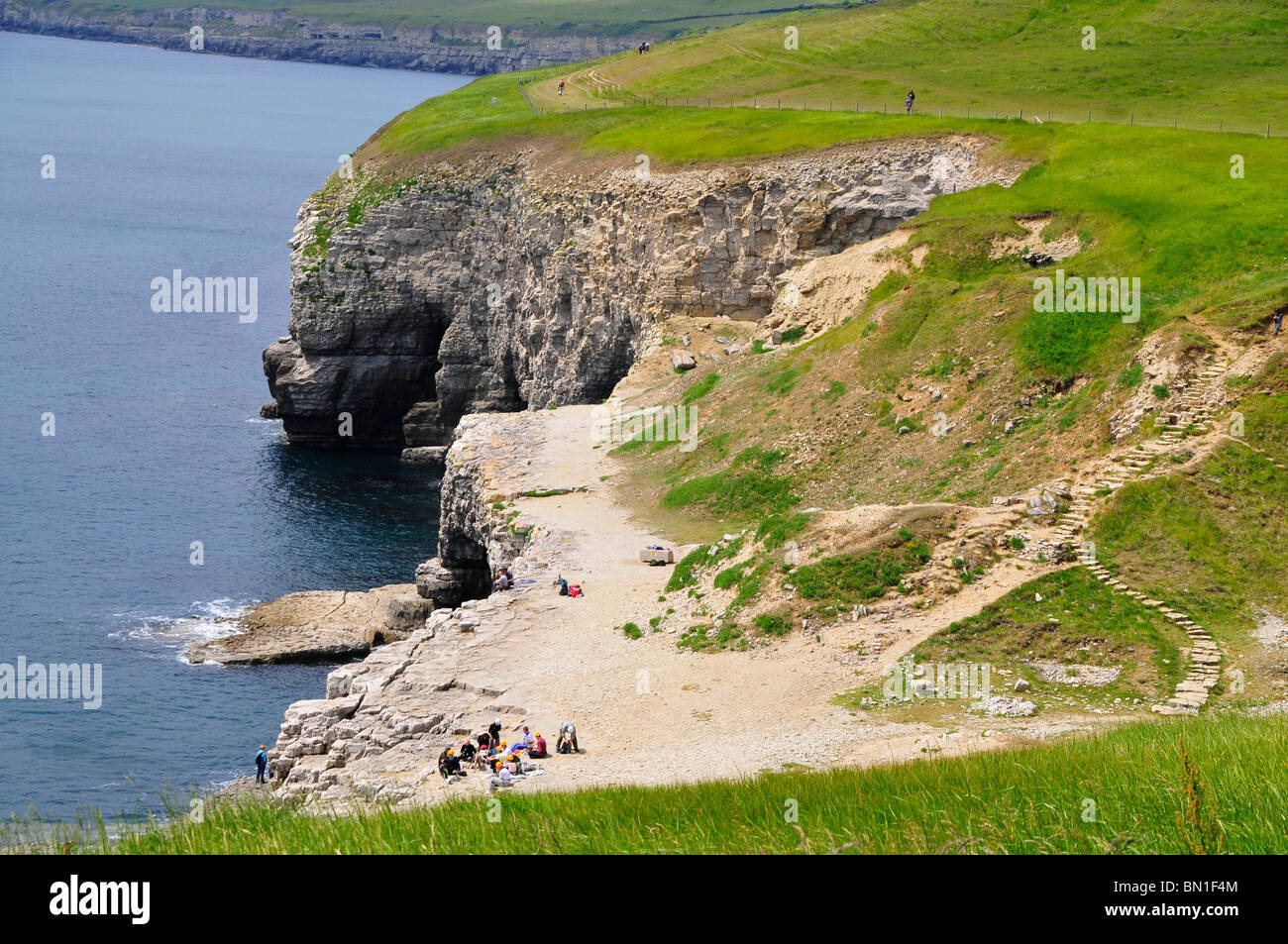 Dancing Ledge, South West Coastal Path, Dorset, England Stock Photo - Alamy