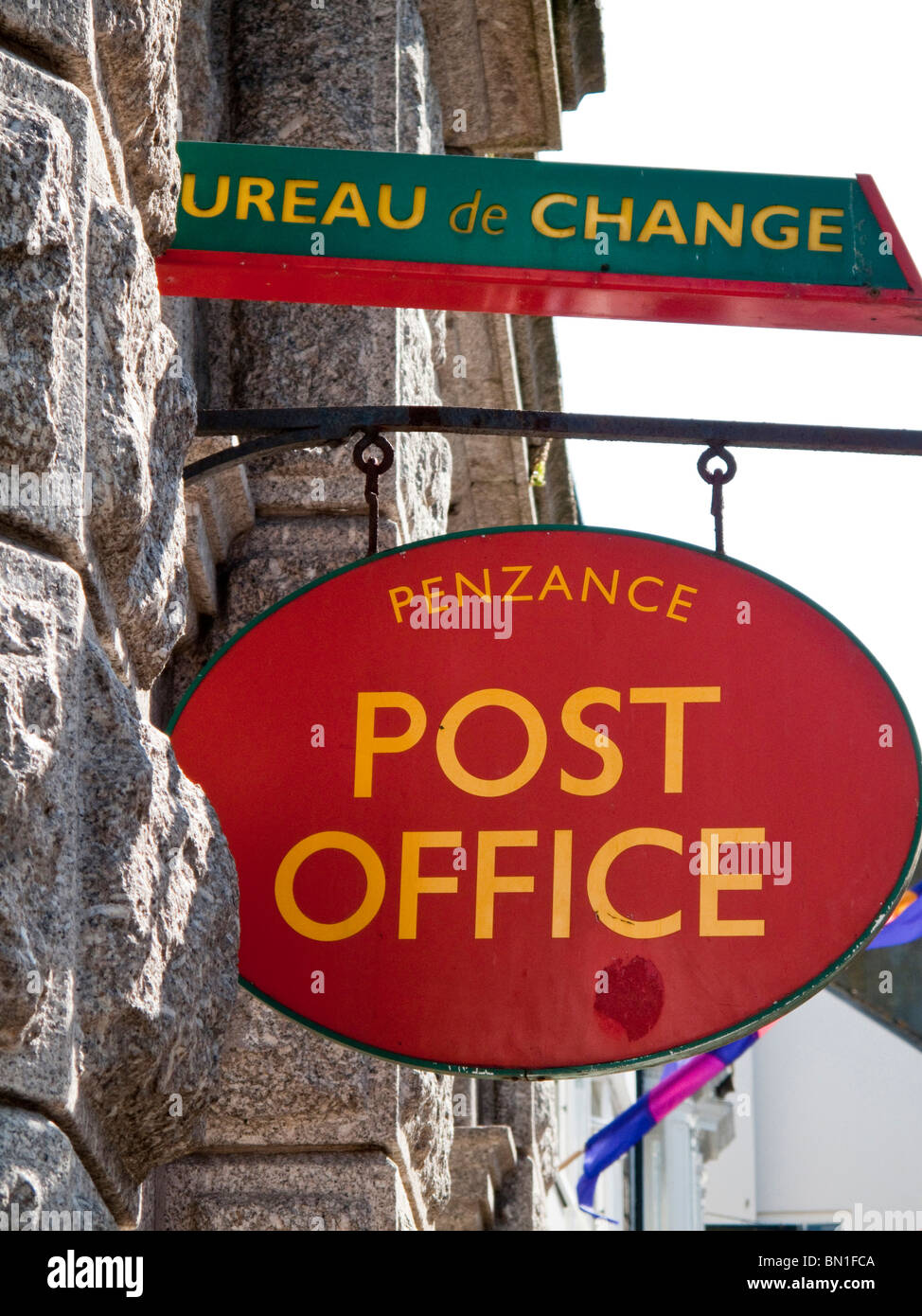 Post sign, Penzance, Cornwall, England, Great Britain Stock Photo - Alamy