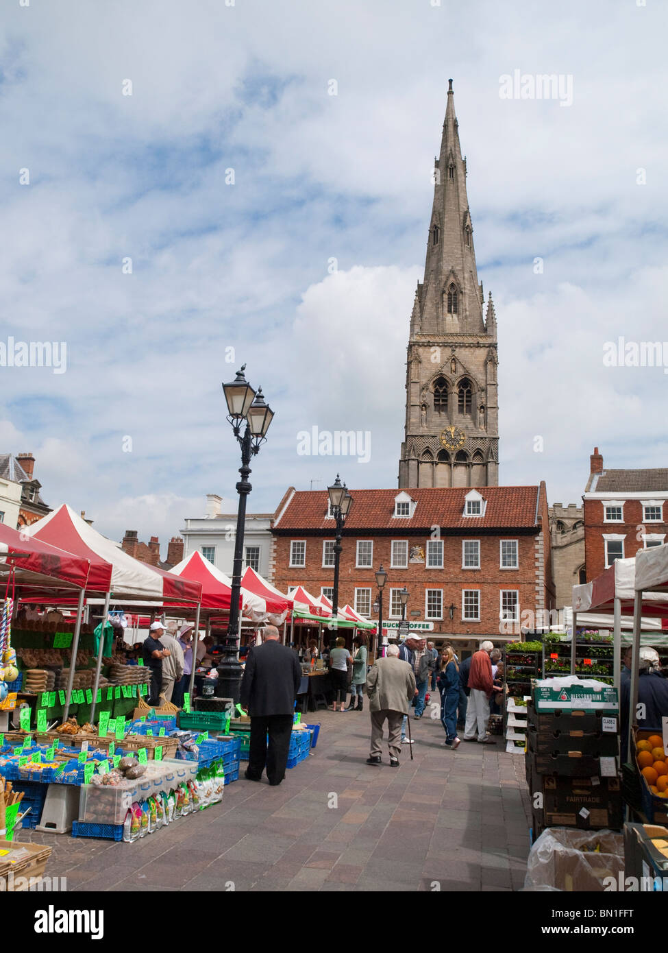 The Market Square in Newark on Trent, Nottinghamshire England UK Stock ...