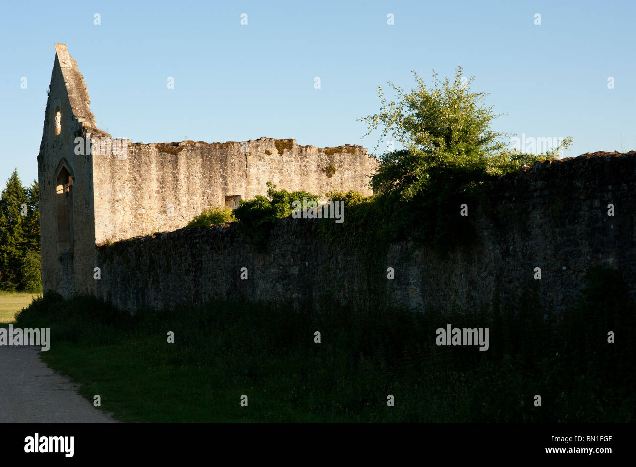 The ruins of Godstow Abbey on Wolvercote Common in the late afternoon ...