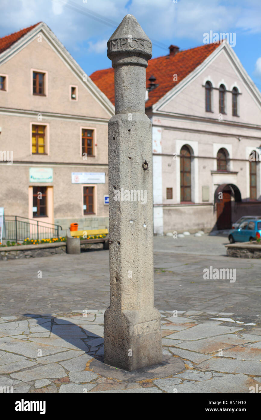 Bystrzyca Klodzka pillory from 1556 Poland Stock Photo - Alamy