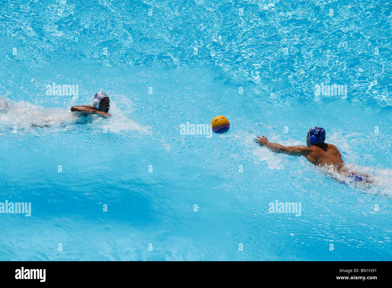 serbia versus against kazakstan water polo team competition action at ...