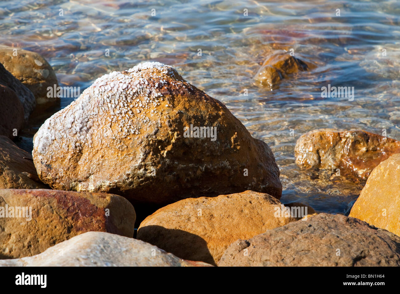 Middle East, Jordan, Dead Sea, 400 metres below sea level Stock Photo ...