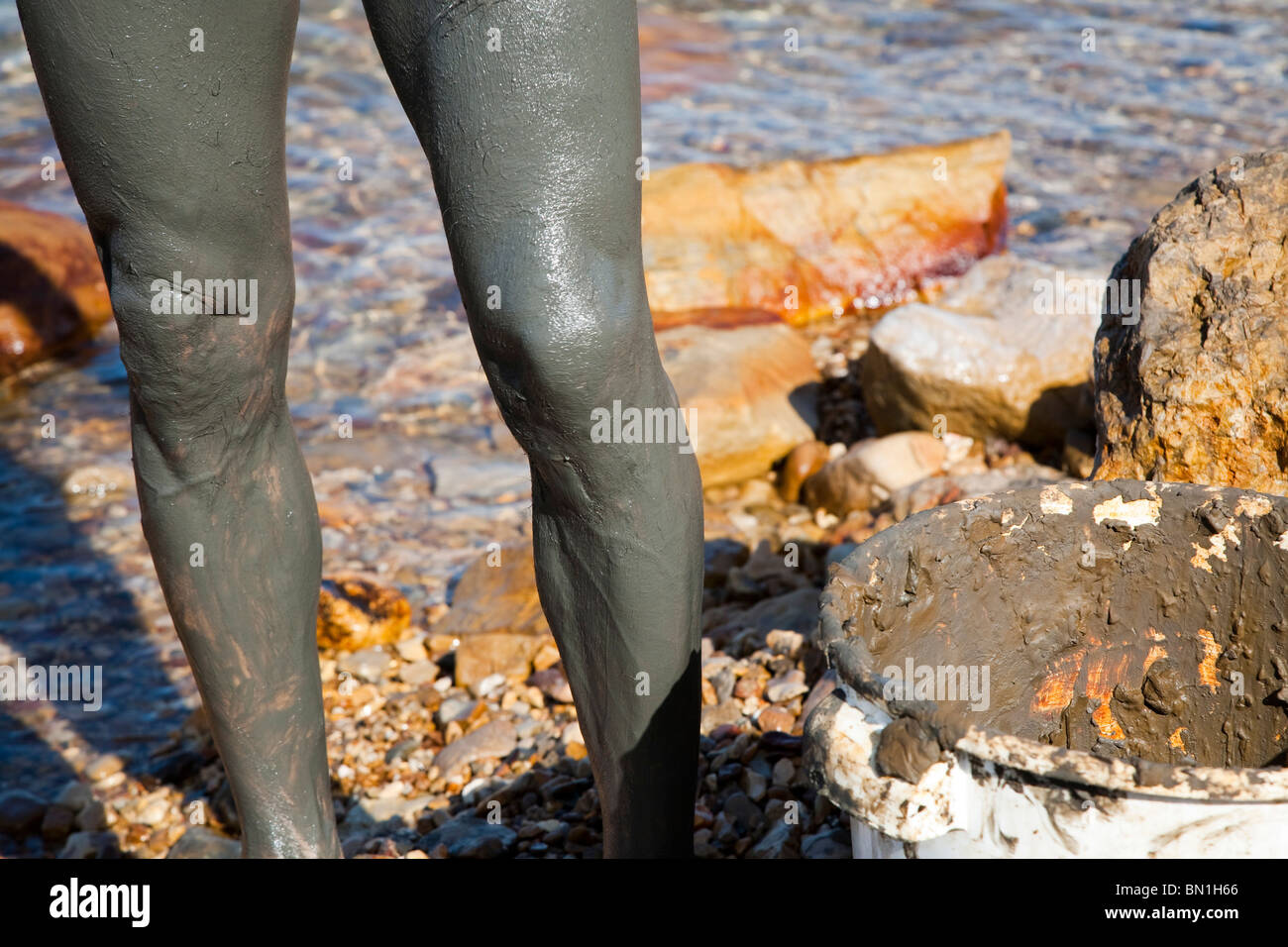 Middle East, Jordan, Dead Sea, 400 metres below sea level Stock Photo ...