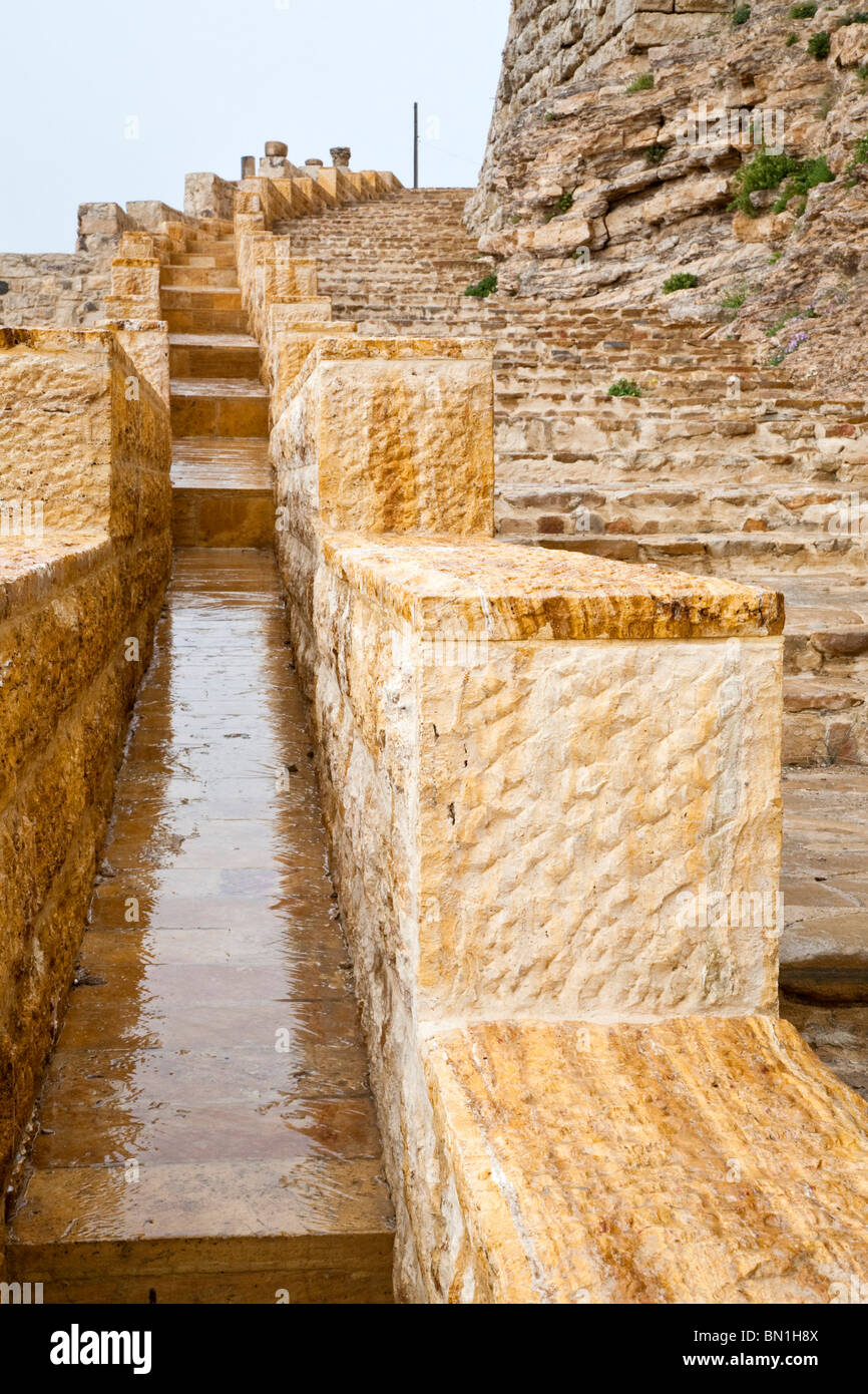 Middle East, Jordan, Karak Castle, the famous Crusader castle Stock ...