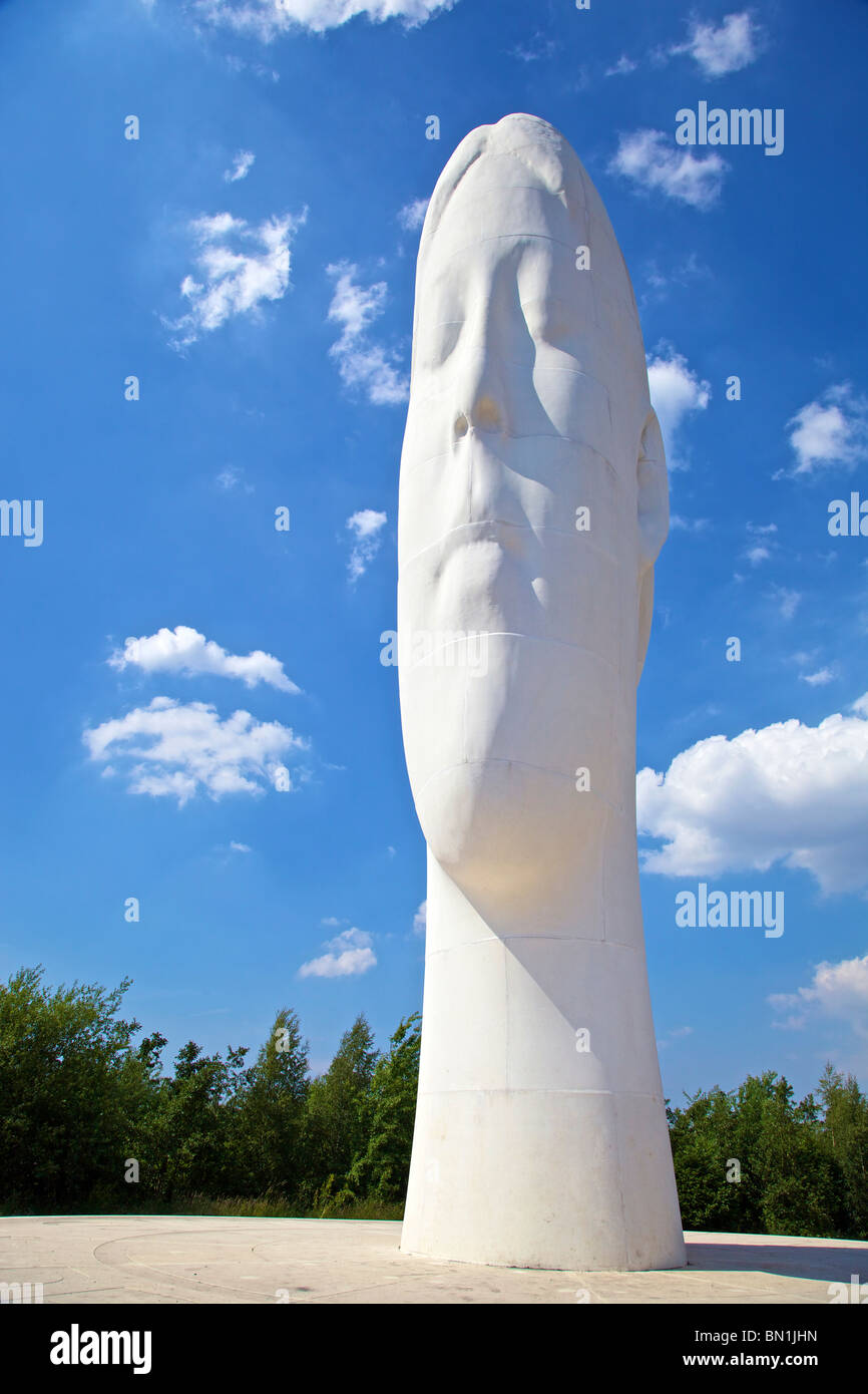 The Dream statue of a young girl's head at the former site of the ...