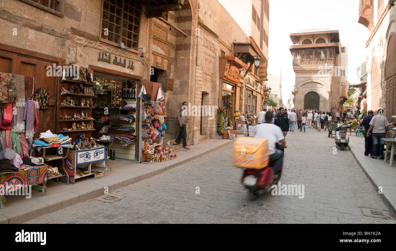 Cairo Street scene in Cairo's Khan el Khalili market, the Islamic ...