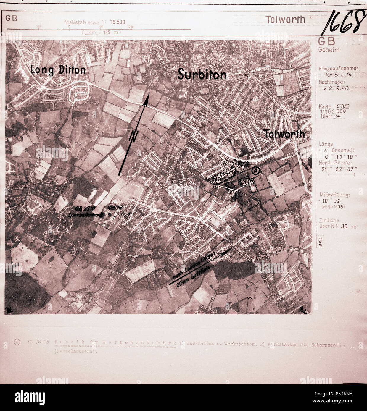 London - Tolworth, Surbiton & Long Ditton 2nd September 1940 Nash ...