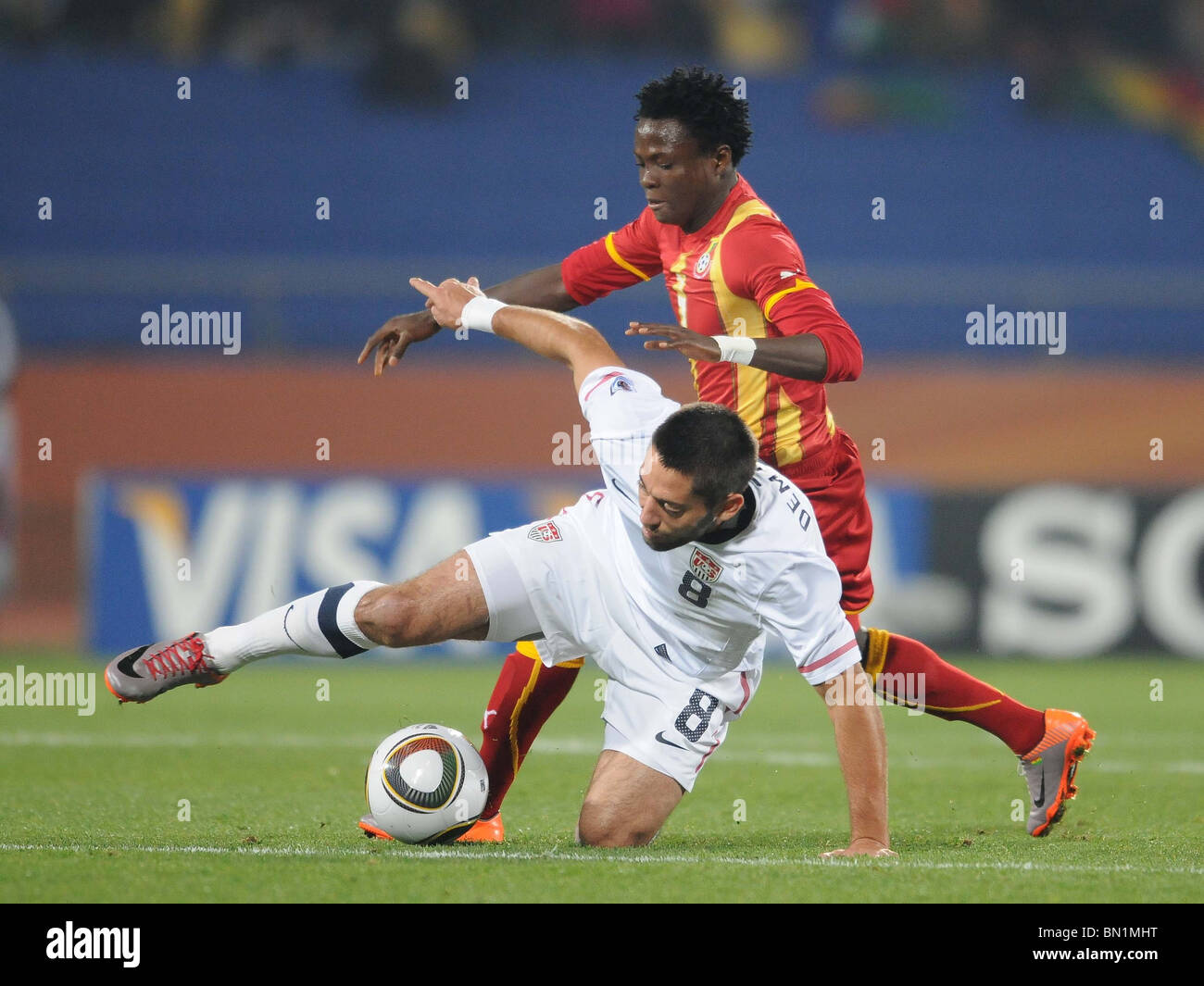 SAMUEL INKOOM & CLINT DEMPSEY USA V GHANA ROYAL BAFOKENG STADIUM ...