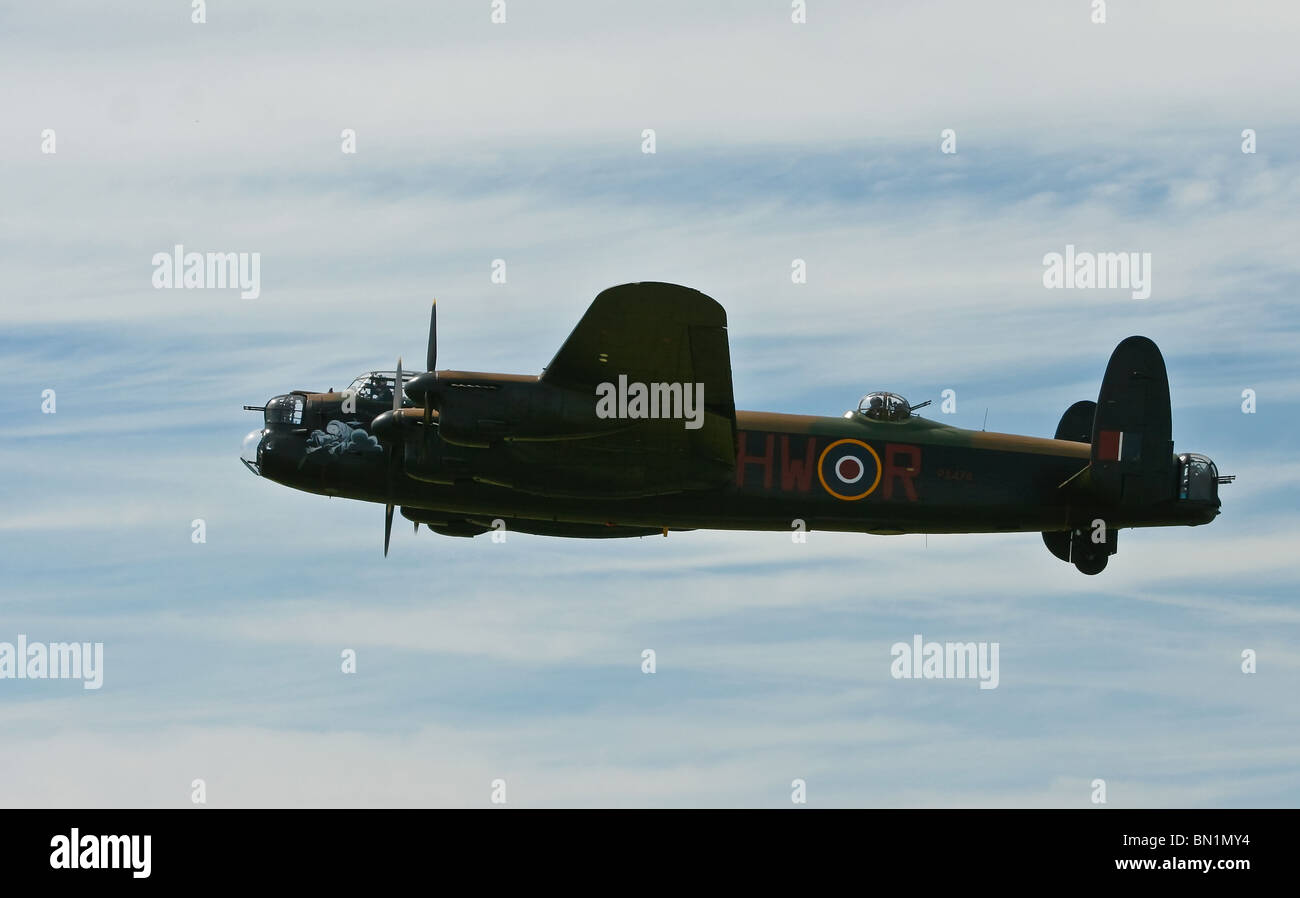 Original Lancaster Bomber - one of only two still flying - flying over ...