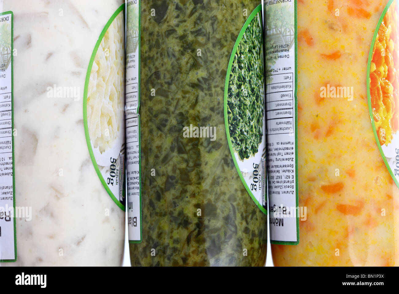 Vegetable stew in a plastic tube, ready to eat, just heat it up in hot ...